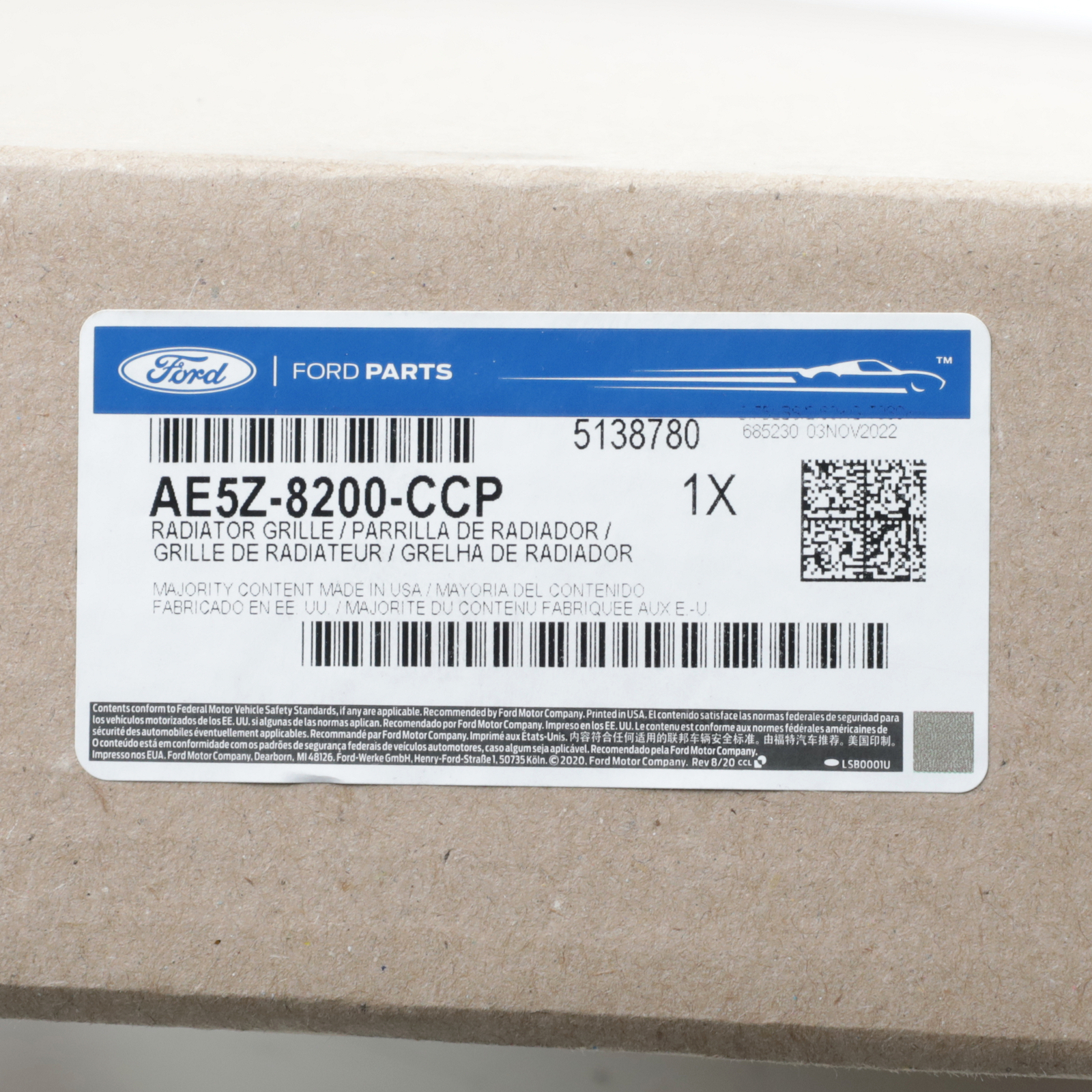 FORD OEM GRILLE - RADIATOR AE5Z*8200*CCP for sale online | eBay
