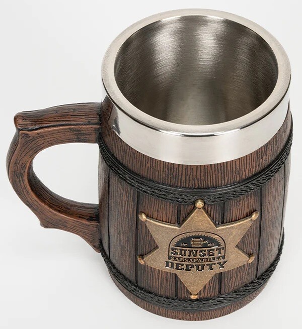 Fallout New Vegas Sunset Sarsaparilla Deputy Badge Stein Mug Cup 30 oz ...
