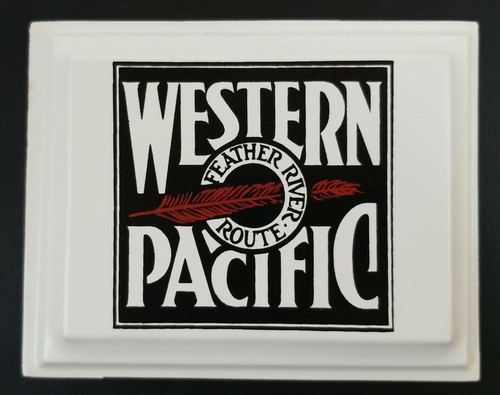 WESTERN PACIFIC Feather River Route Logo Plastic Display (4.75”x 3.75 ...