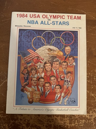 1984 USA Olympic Basketball Team vs. NBA All-Stars Program July 13 ...