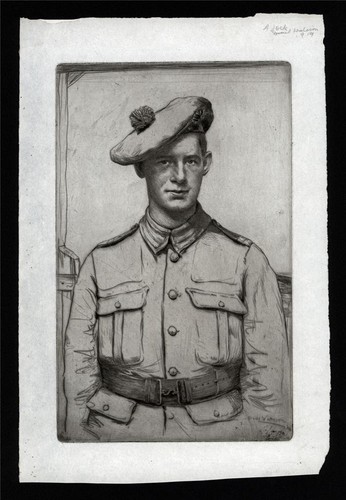 David Waterson (1870-1954) Antique Etching - Scottish Soldier Portrait ...