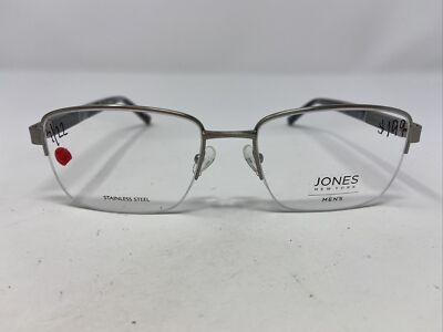 Jones New York J367 GUNMETAL 55-18-145 Metal Half Rim Eyeglasses Frame ...