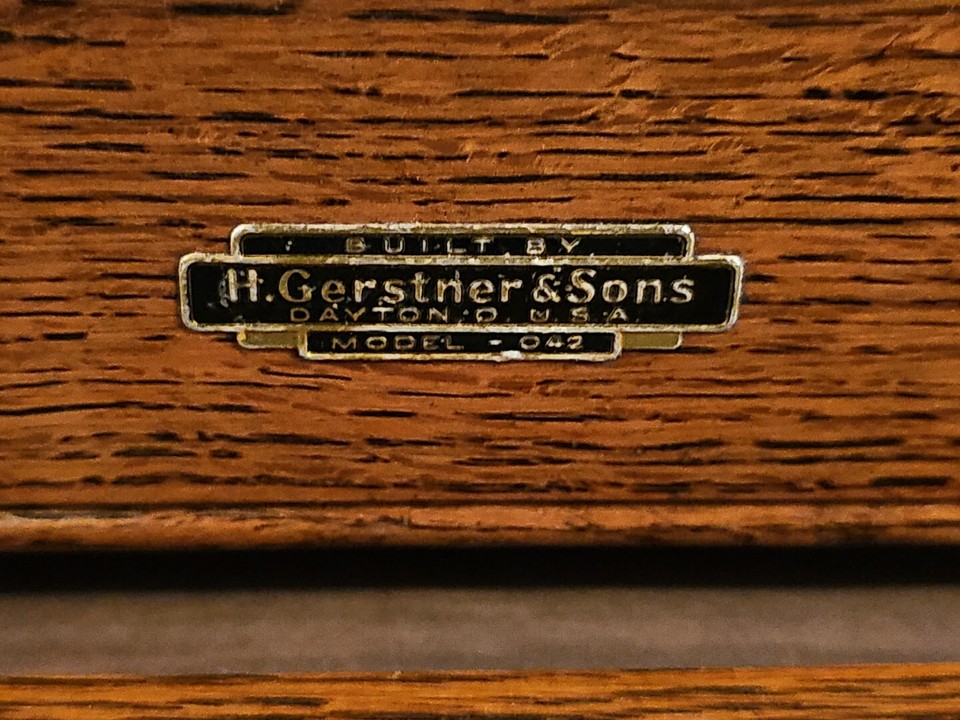 Vintage H. Gerstner & Son 11 Drawers Oak Wood Machinist Toolbox Chest ...