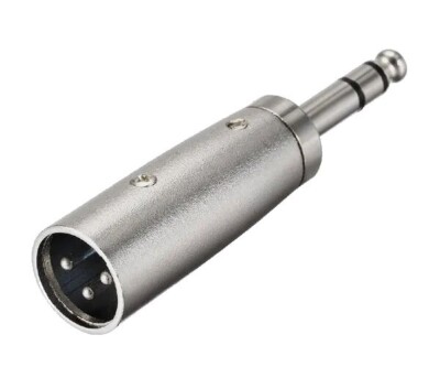 XLR 3-Pin Male to 1/4" 6.35mm Stereo Mic Microphone TRS Cable Plug ...