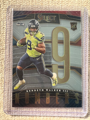 2022 Panini Select Kenneth Walker Numbers Insert RC Rookie Football ...