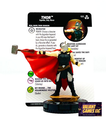 Marvel Heroclix Thor #100 w/Card War of the Realms set | eBay