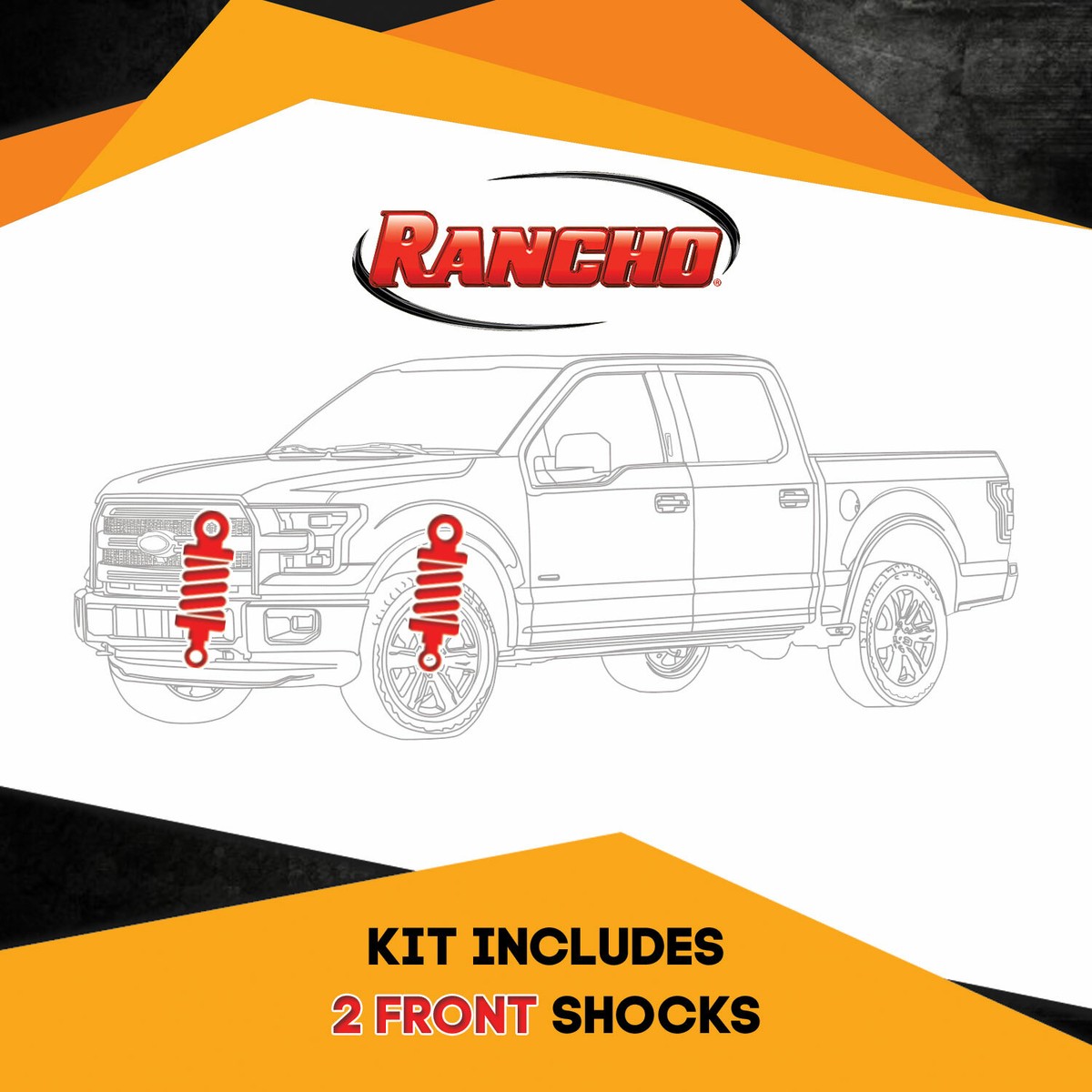 Silverado Rancho 4 Lift Kit Rancho RS7000MT 2" Coilovers For 2014 2018