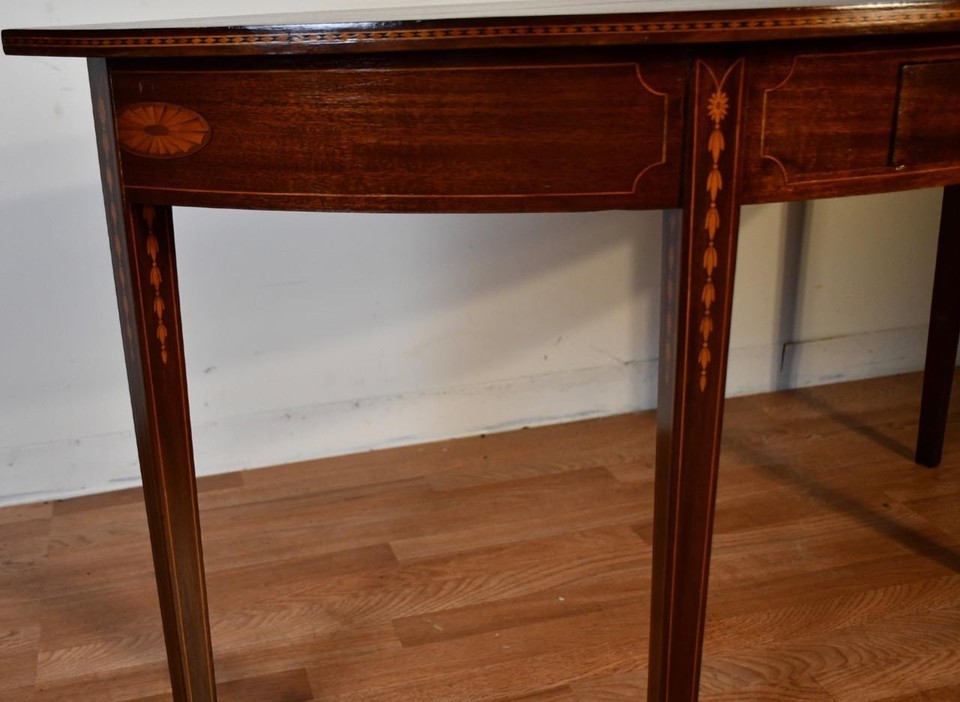 1910s Antique English Hepplewhite Mahogany inlaid console table | eBay