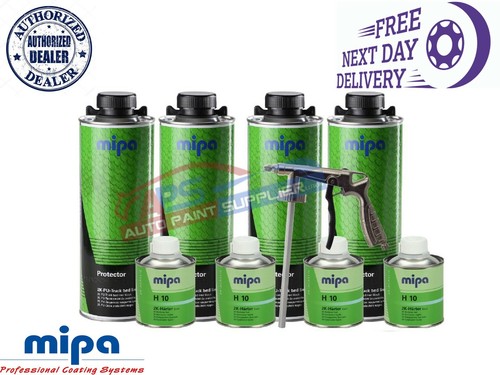 MIPA Protector Black Tough Bed Liner KIT 4L+H10 HARDENER+UNDERBODY ...