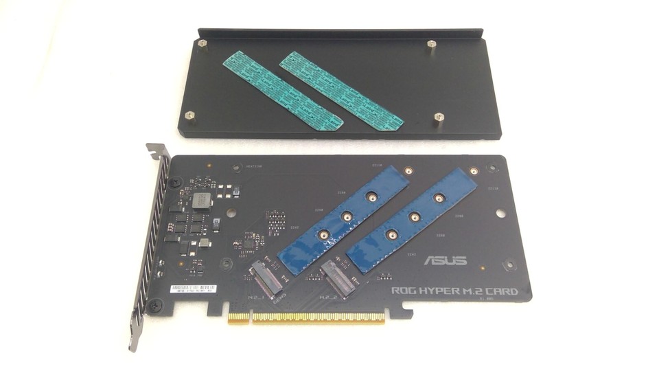 ASUS ROG Hyper M.2 Card X16 PCIe 3.0, Supports 2 NVMe M.2, Black | eBay