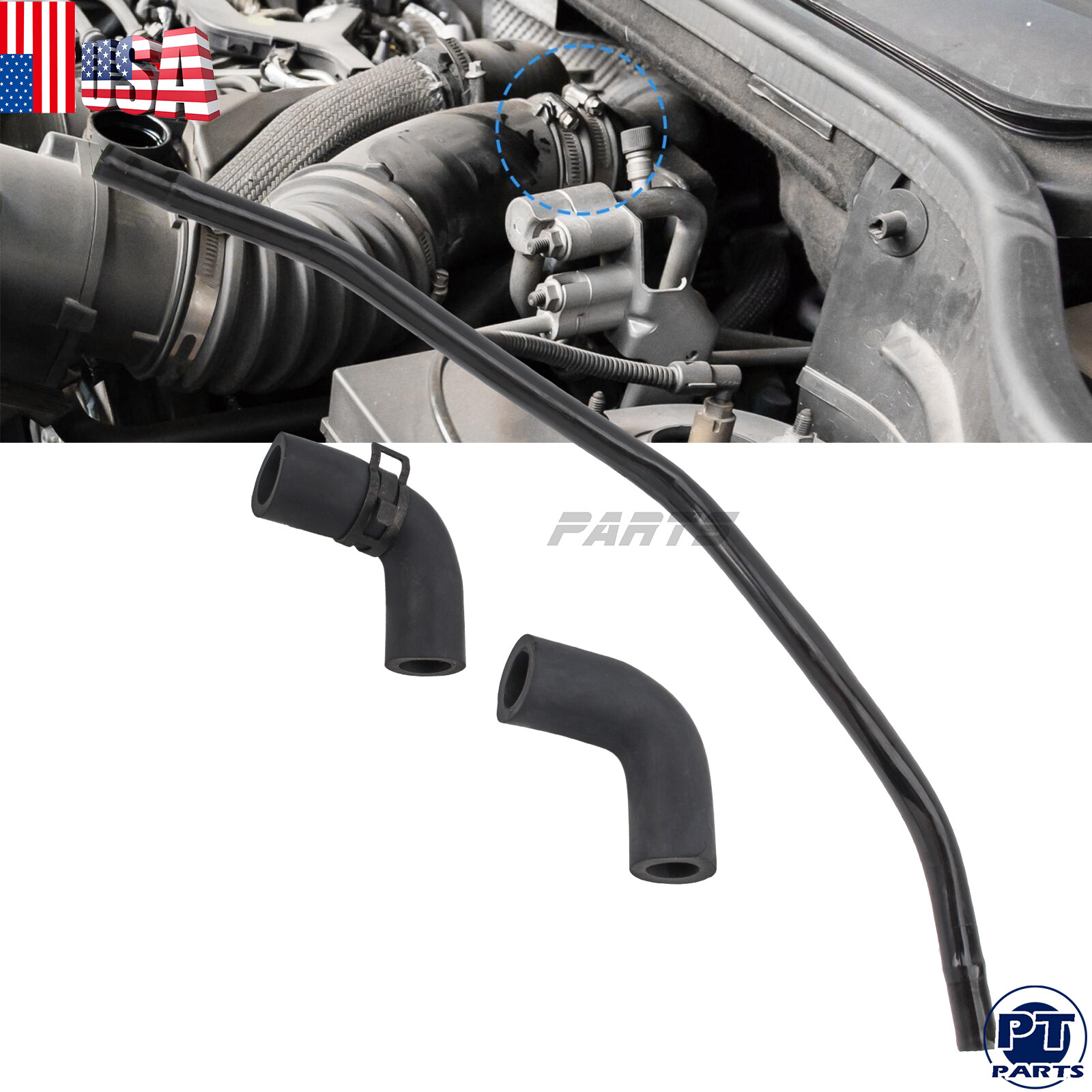 For 2007-2012 Dodge Jeep PCV Crankcase Ventilation Hose 3.7L Engines ...