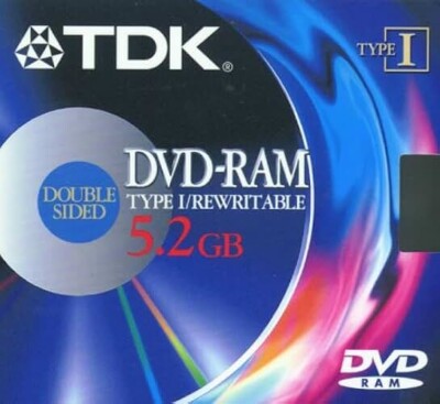 5 x TDK 5.2GB TYPE 1 Double Sided DVD-RAM Rewritable Disks SEALED | eBay