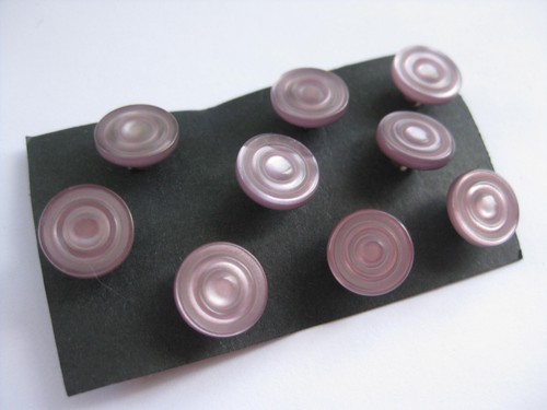 11mm Small Pretty Pale Smoky Mauve Iridescent Shank Vintage Sewing ...