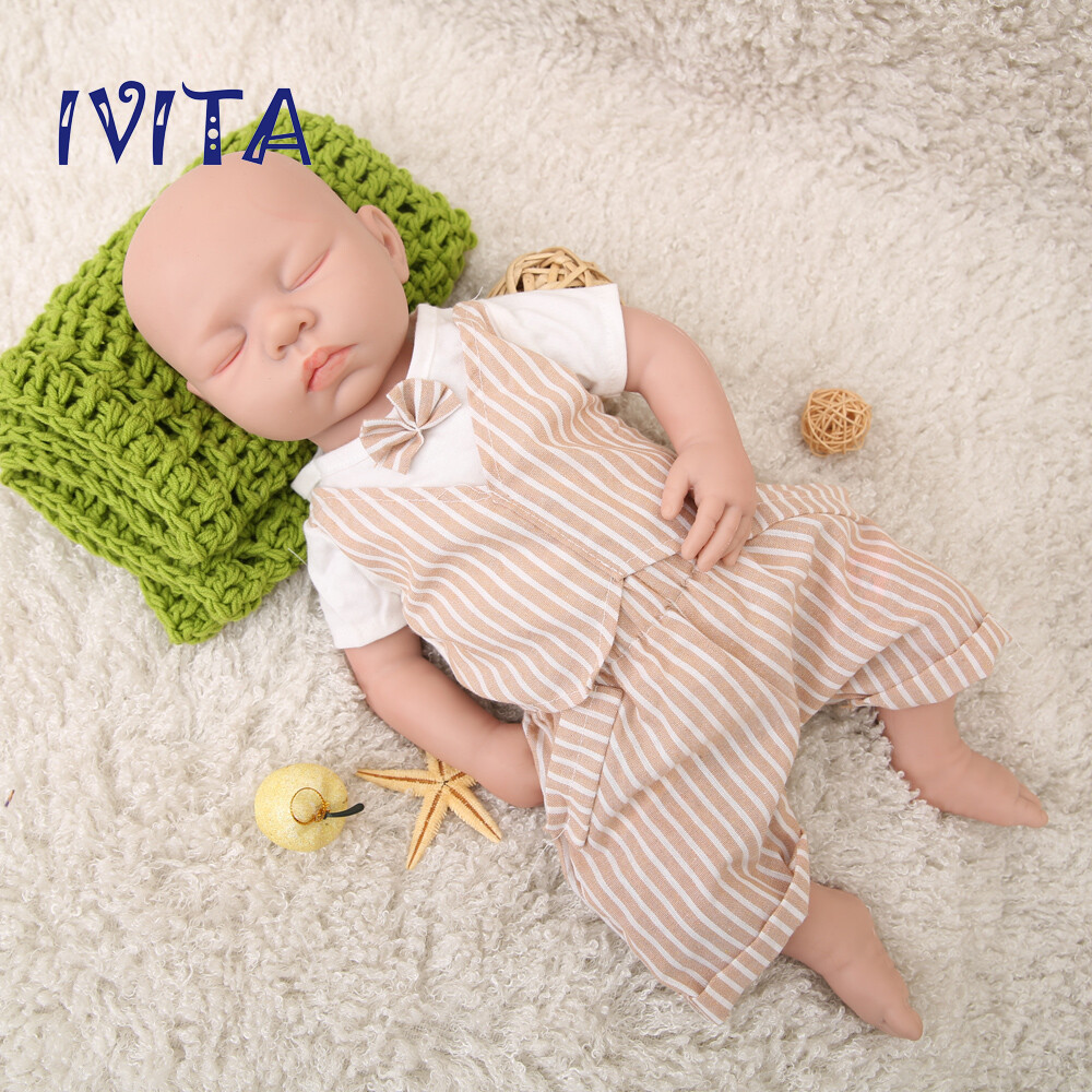 IVITA 18'' Full Body Silicone Reborn Doll Eyes Closed Sleeping Rebirth ...