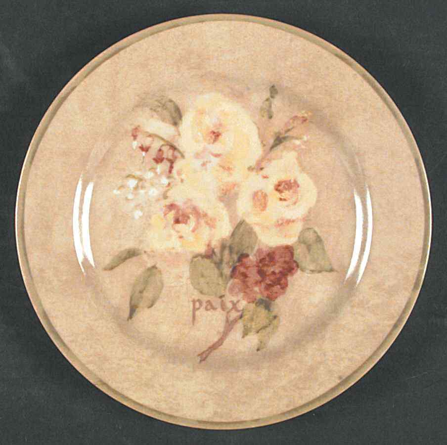 222 Fifth Rose Bouquets Salad Plate 5786934 | eBay