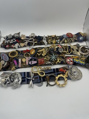 Vtg - Now Lapel Pin Lot Of Various Silver & Gold Tone Pinbacks Enamel ...