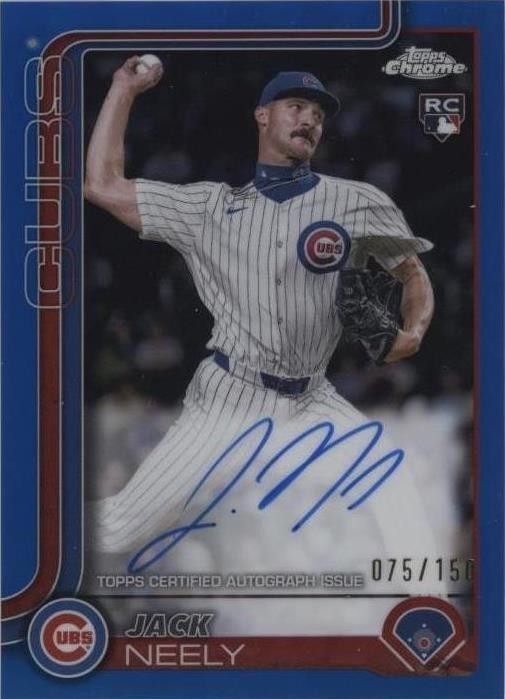 2025 Topps Chrome - Rookie Autographs Jack Neely #RA-JNE Blue Refractor ...