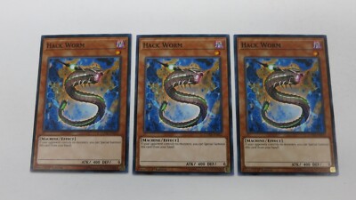 3x HACK WORM MONSTER 1ST EDITION COTD-EN012 COMMON YUGIOH NM / UNPLAYED ...