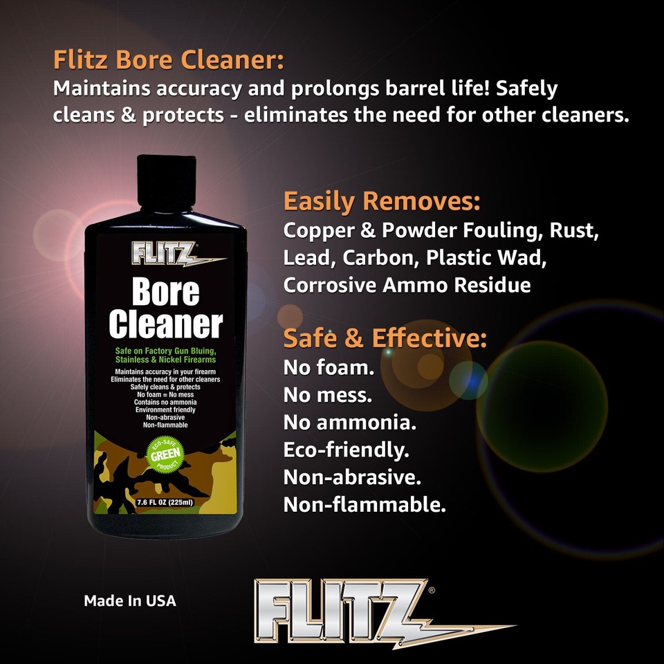 FLITZ Gun Bore Cleaner - 7.6 oz. / 225ml. Bottle GB 04985 (See Video ...