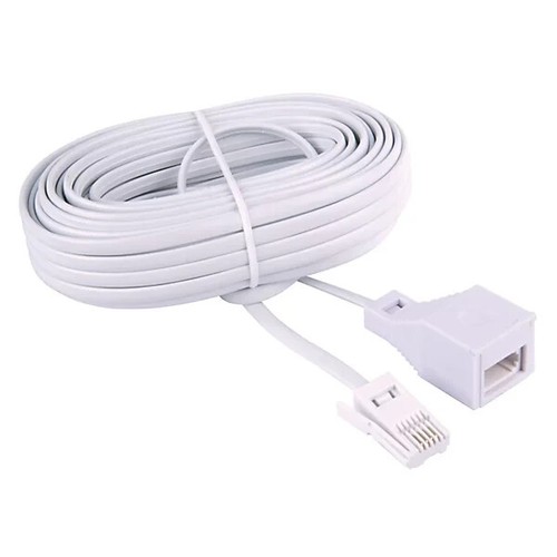 15m Telephone Landline Extension Cable Cord Phone Broadband Lead BT ...
