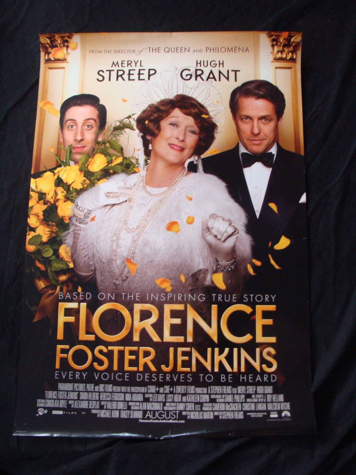 FLORENCE FOSTER JENKINS movie poster MERYL STREEP HUGH GRANT Original ...