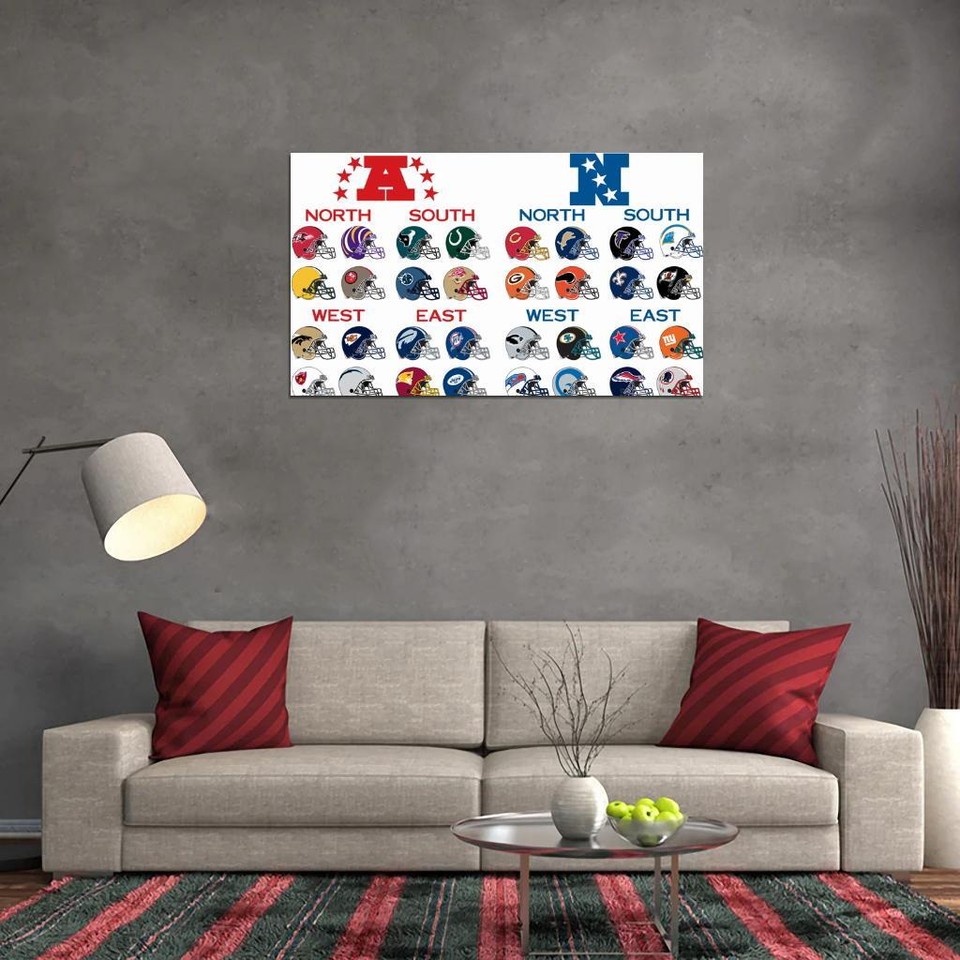 V1472 All NFL Teams Helmets Logos Football Sport Decor WALL POSTER ...