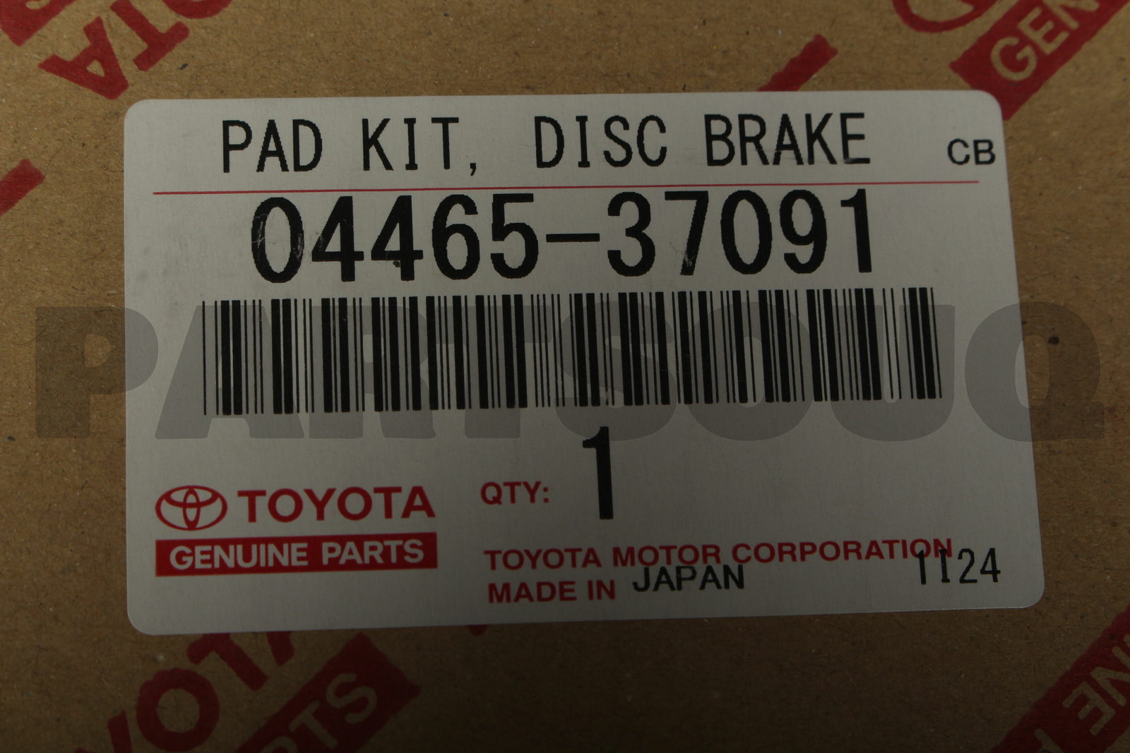 0446537091 Genuine Toyota PAD KIT DISC BRAKE 04465-37091 | eBay Australia