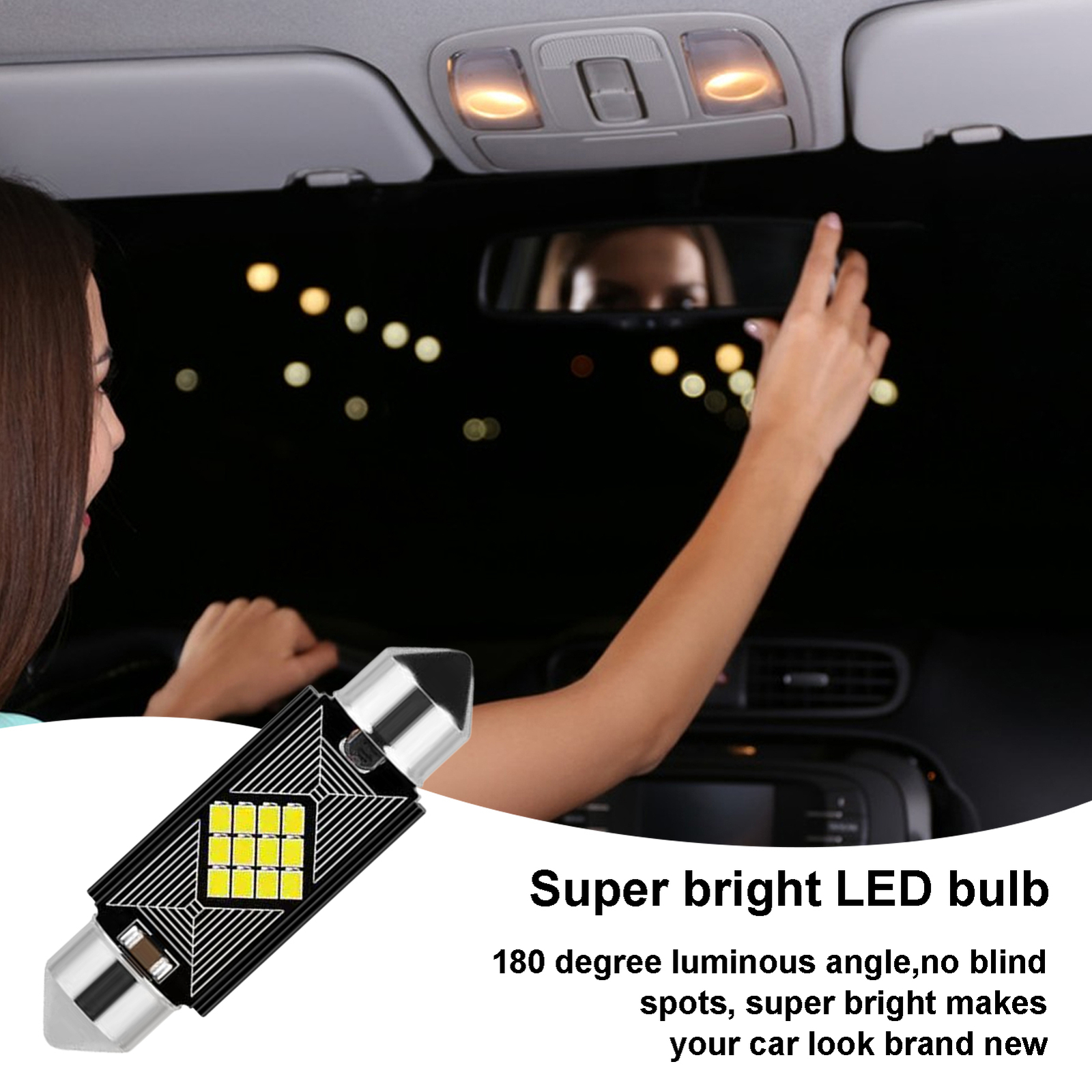 Car Roof Light Bulb Super Bright LED Cargo Roof Lights High-Brightness ...