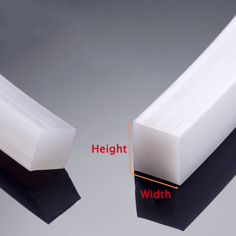 Silicone Rubber Solid Sealing Strip Square Bar Flat Waterproof Gasket ...