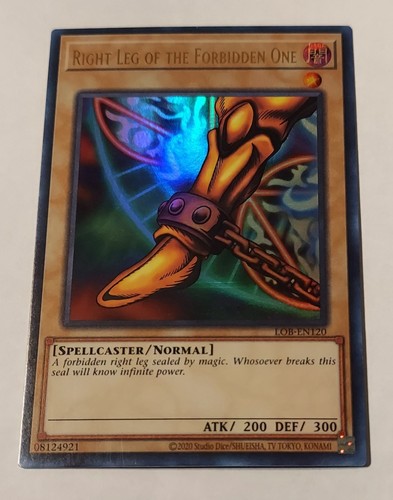 Yugioh Right Leg of the Forbidden One LOB-EN120 Exodia Ultra Rare ...