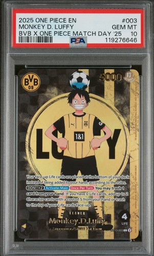 PSA 10 Luffy BVB ~ One Piece English Monkey D. Matchday 25 Gem Mint ...