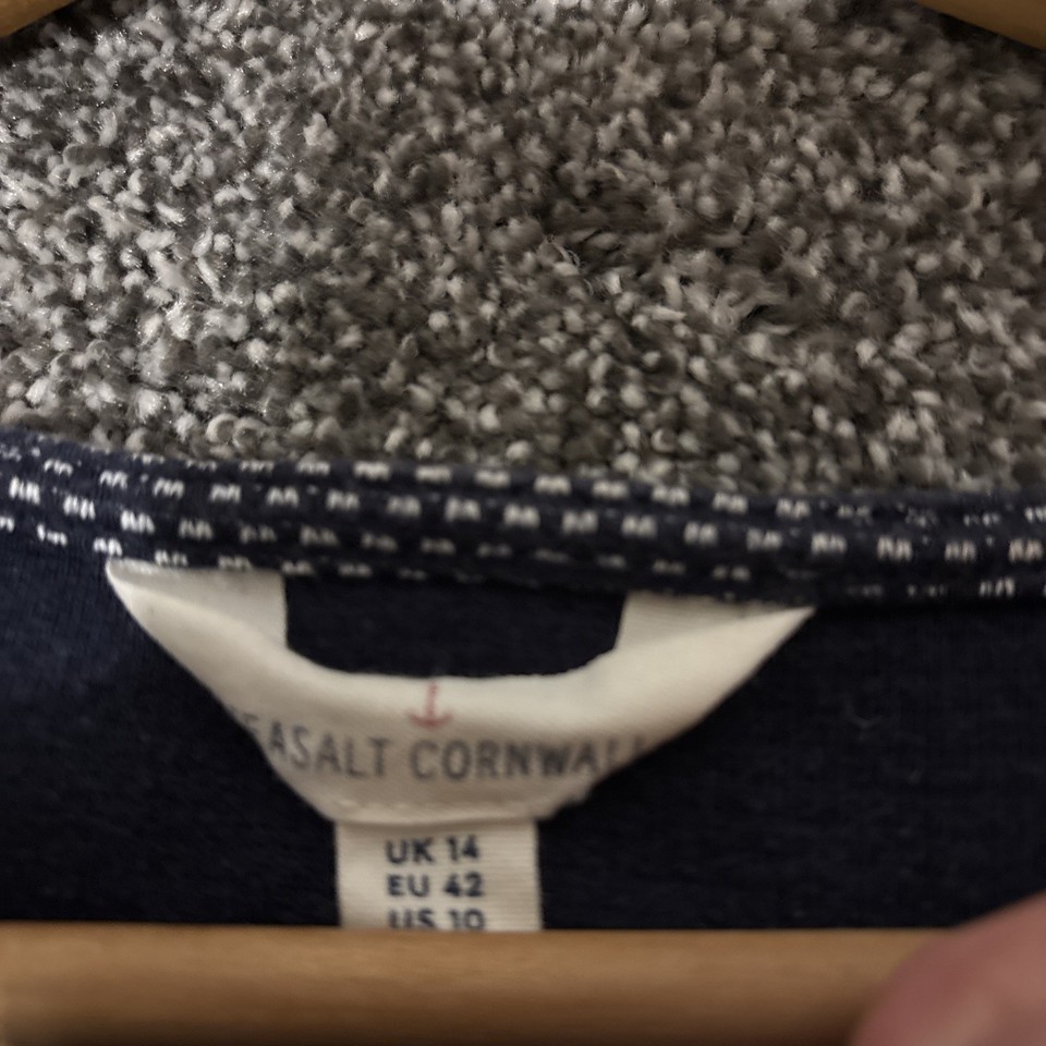 Seasalt Navy & White Light Ray Tunic Size UK 14 Pockets | eBay UK