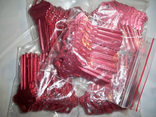 SC1 - (50 Ct.) PINK Lightweight Aluminum Titanium Key Blanks "BLOWOUT ...