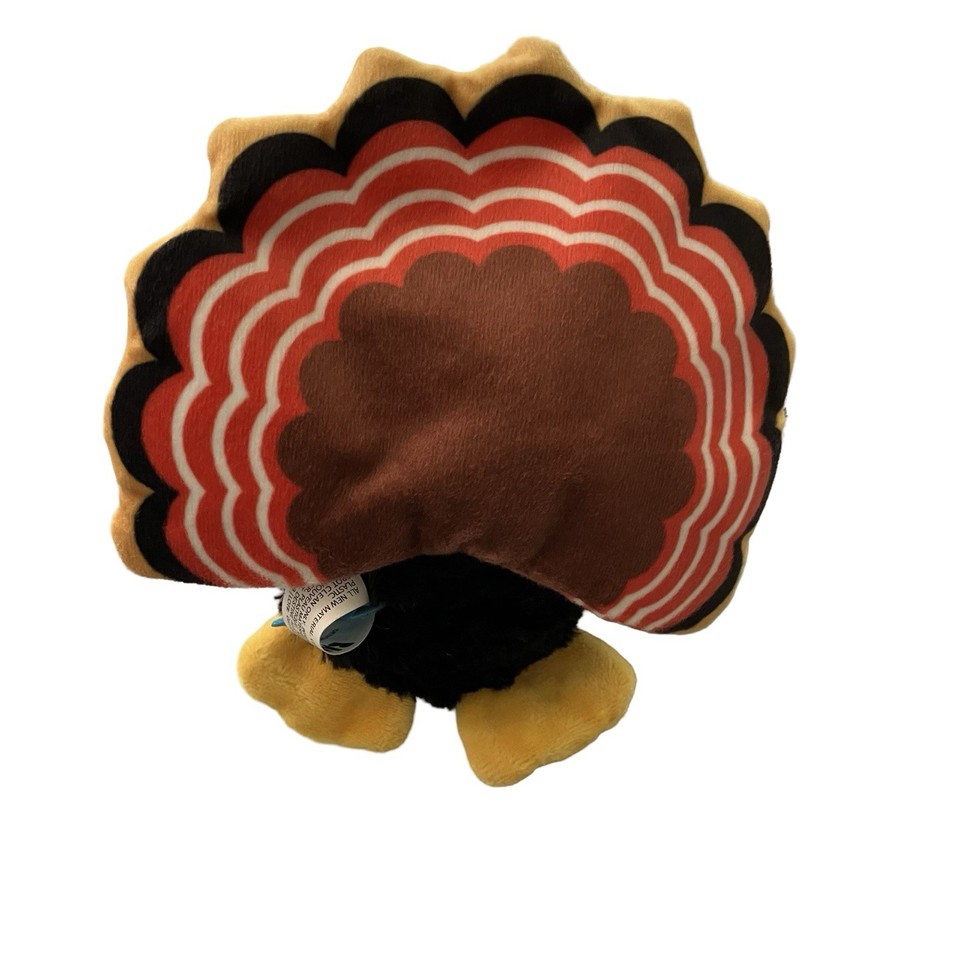 Bark Box Tim Turkey Home Fur Thanksgiving Dog Toy Plush Blue Squeak ...