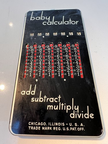 Vintage Baby Calculator With Instructions, Vinyl Case, And Stylus | eBay
