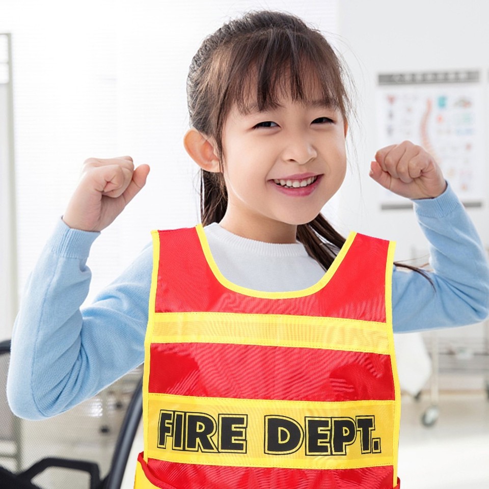 Children Cosplay Firefighter Vest Vest Toddler Firefighter Costume New ...