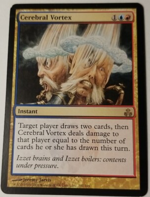 MTG 1x Cerebral Vortex, MP, Guildpact, Izzet Cards Draw Deals Damage ...