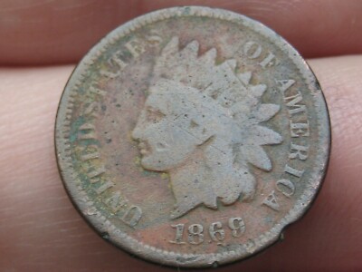 1869/9, 1869/69 Indian Head Cent Penny- VG Details, RPD | eBay