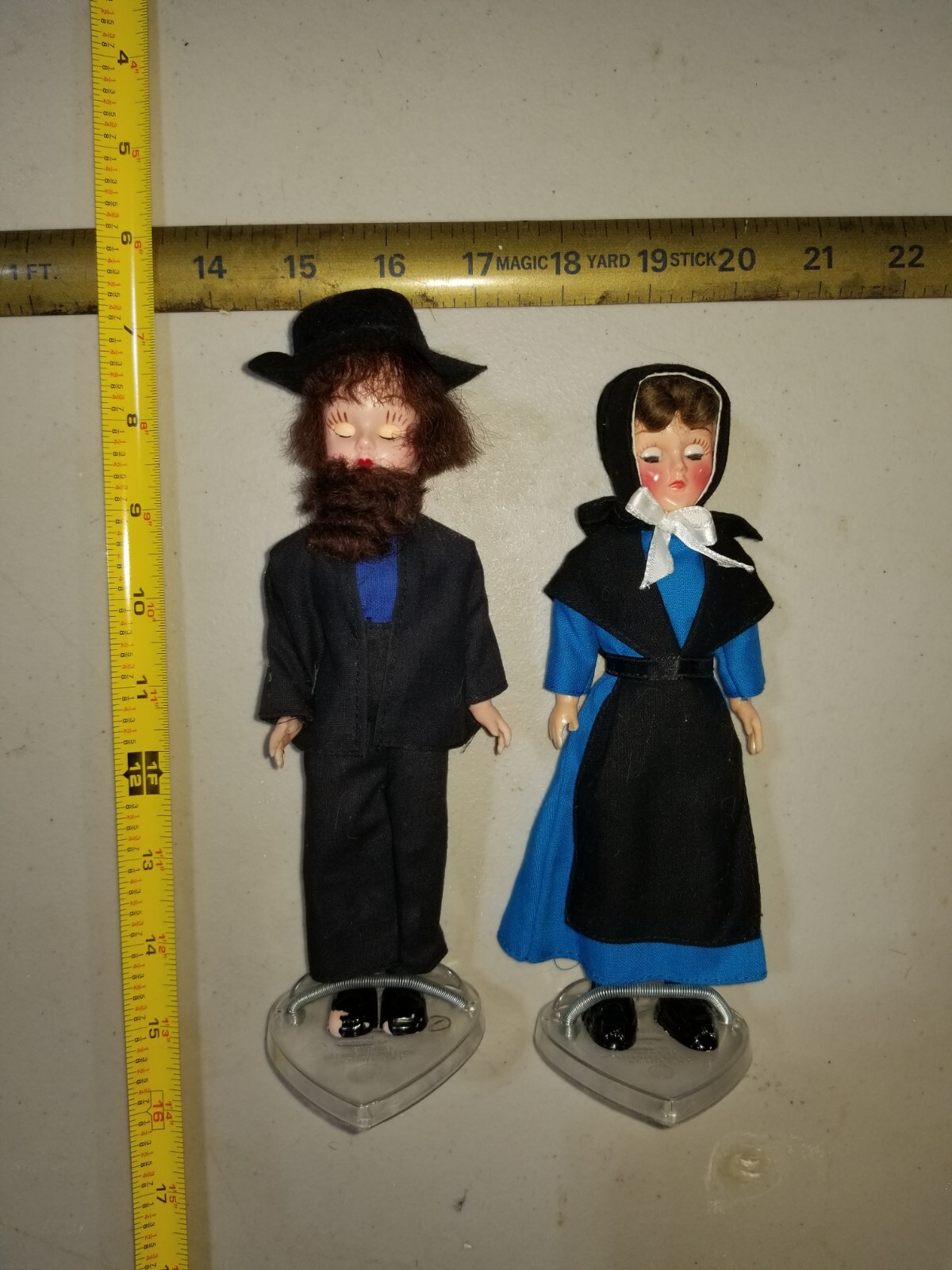 AMISH MAN & WOMEN DOLLS VINTAGE EYES MOVE-RARE 7 1/5 inches | eBay