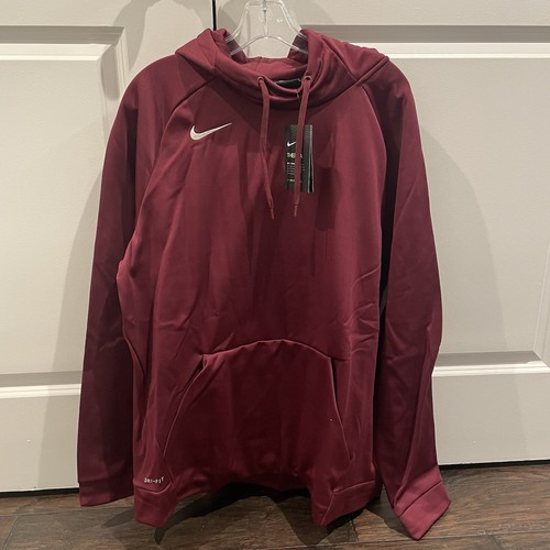 Nike Dri Fit Maroon Hoodie NWT Men’s Size XL | eBay