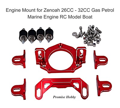 CNC Aluminum Engine Mount for Zenoah 26CC - 32CC Gas Marine Engine RC ...
