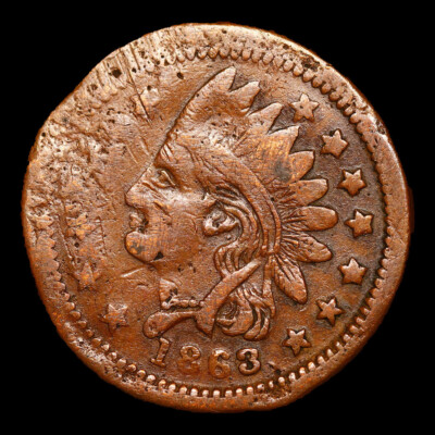 Uncommon 1863 "Army and Navy" "Indian" Civil War Token. | eBay