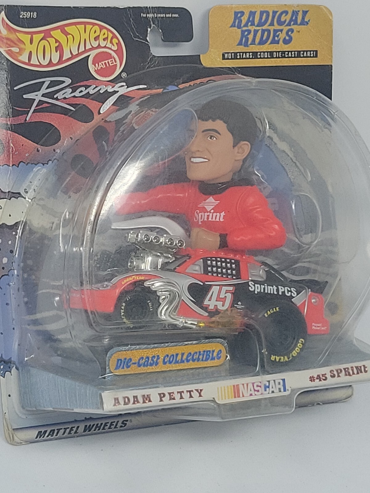 🚘NASCAR Adam Petty #45 "Radical Rides" Die Cast Wheels HOT WHEELS-NIB ...