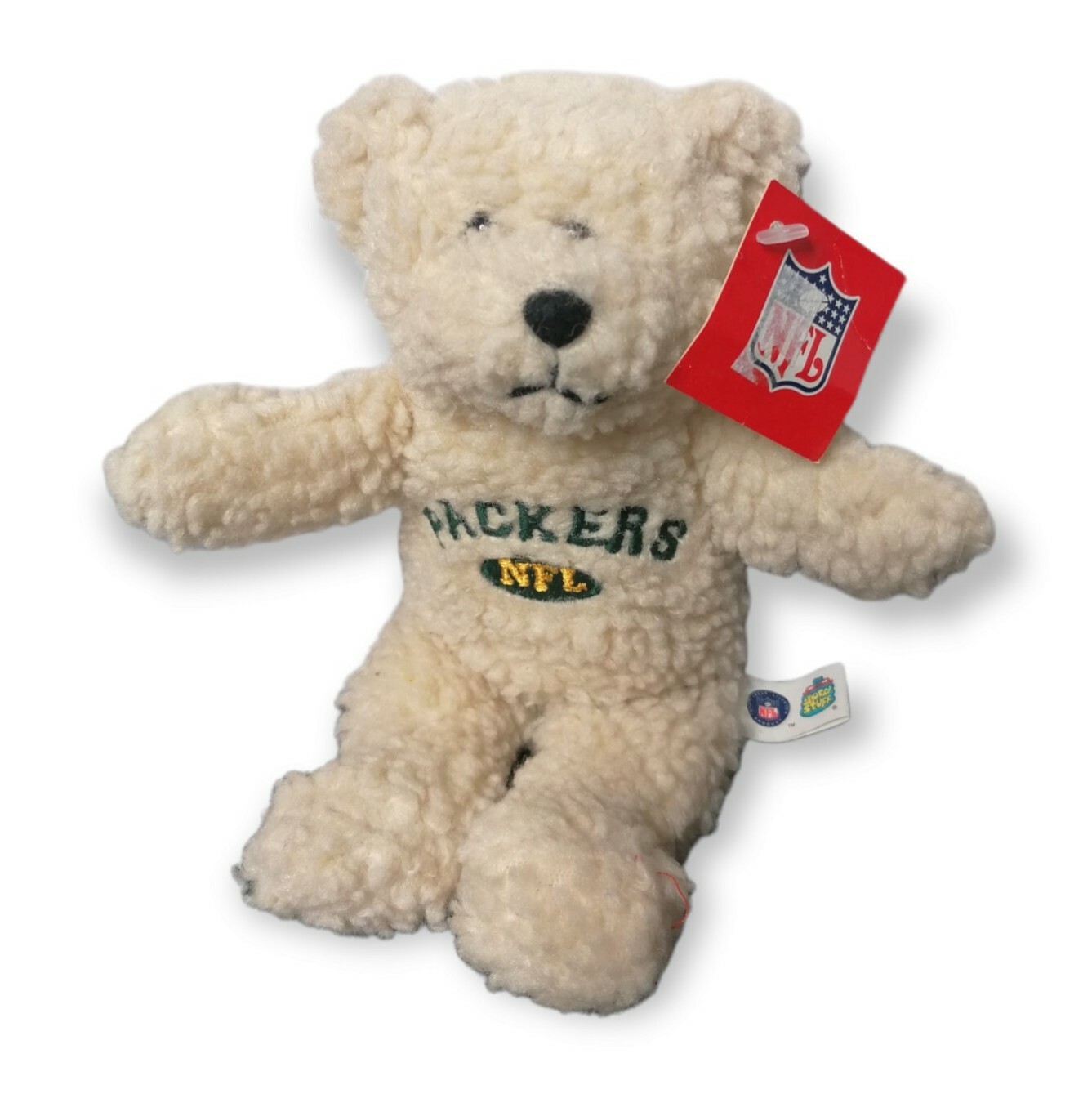 Good stuff NFL GB Packers Bear Plush Soft Toy Bean Filled White Teddy ...