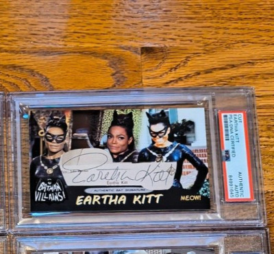 Eartha Kitt Catwoman Batman 1966 Adam West signed autograph card PSA ...