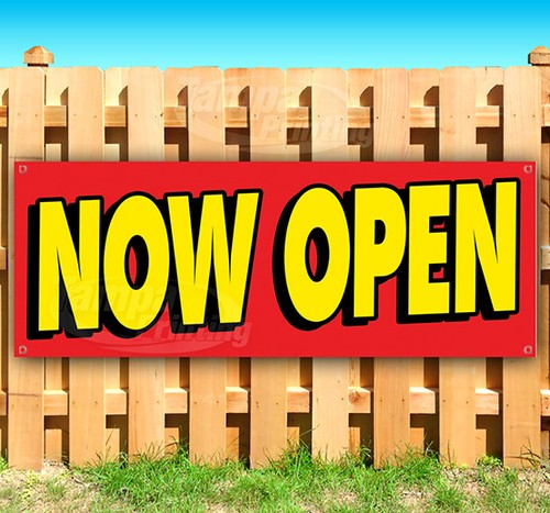 NOW OPEN Advertising Vinyl Banner Flag Sign Many Sizes USA | eBay