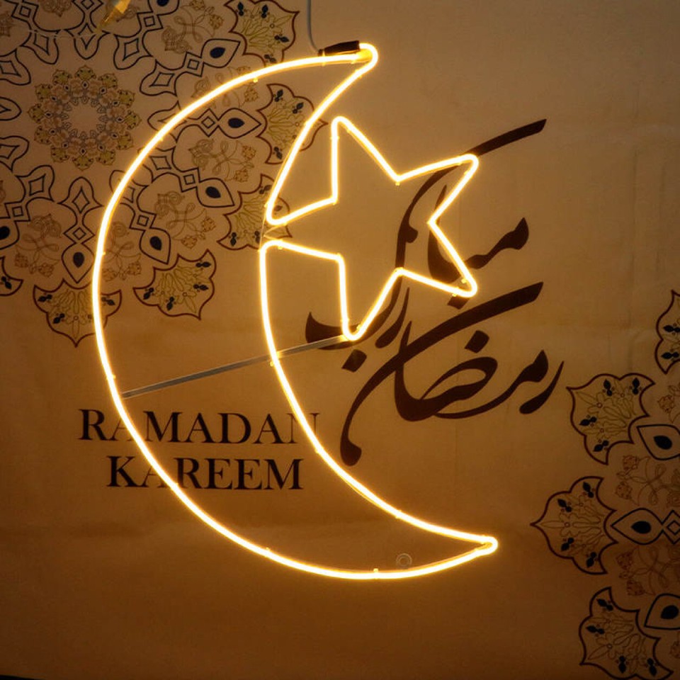 Ramadan LED Sign Lights Decorations Eid Kareem Mubarak Lights Boxes ...
