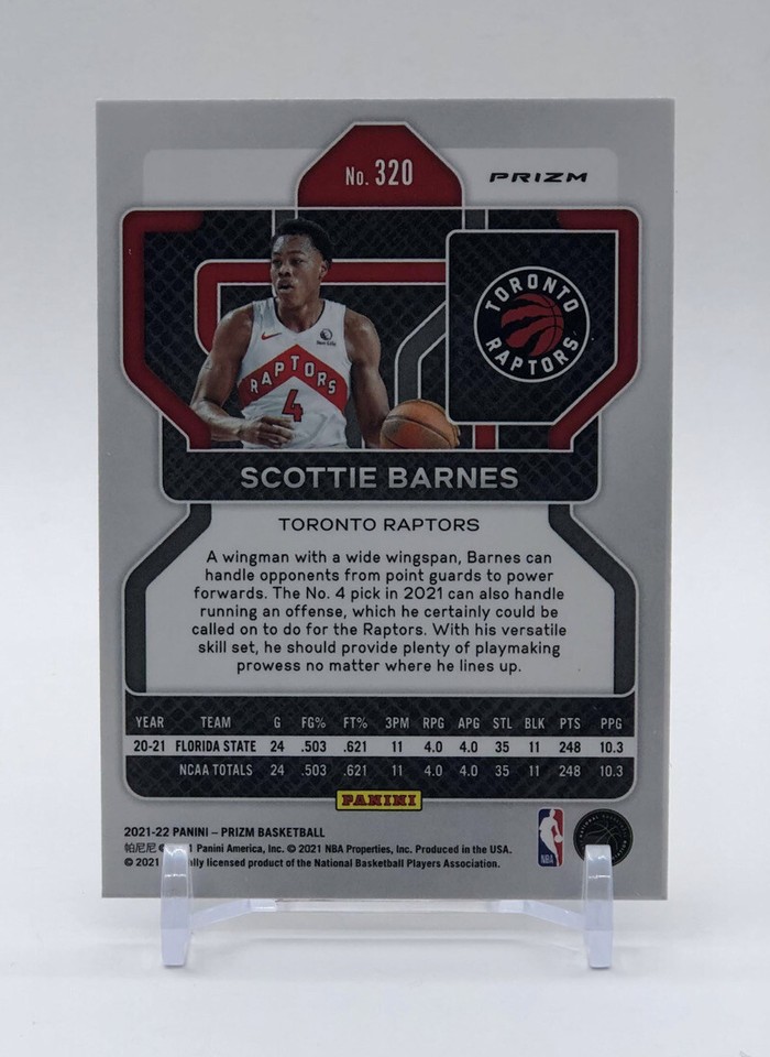 2021-22 Prizm Silver Prizm #320 Scottie Barnes Rookie RC | eBay