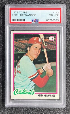 1978 Topps Keith Hernandez #143 St. Louis Cardinals (MVP/11x GG) PSA 4 ...