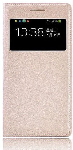 Housse Etui S View Cover Doré Samsung Galaxy S4 Mini - S5 Style Flip ...
